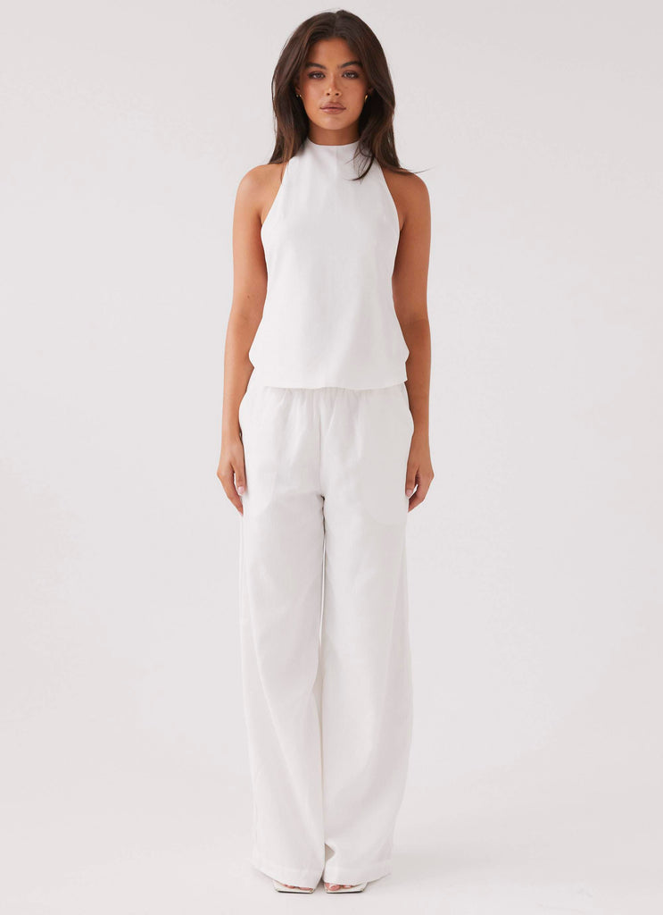 Heatwave Linen Apron Top - White – Peppermayo UK